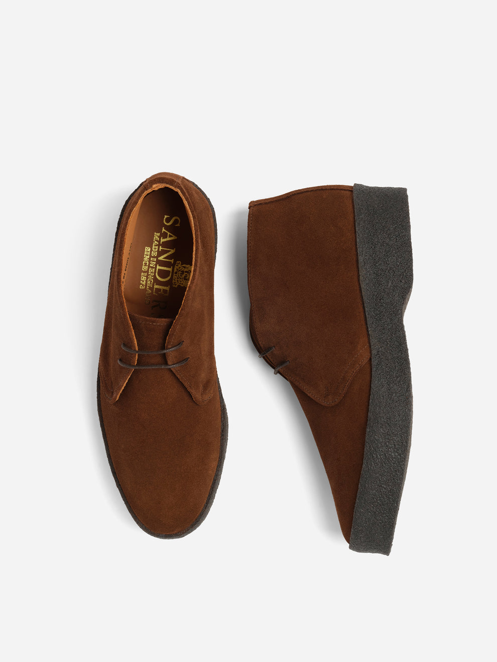 Sanders Hi Top Chukka Boot Snuff Suede | Oscar Hunt